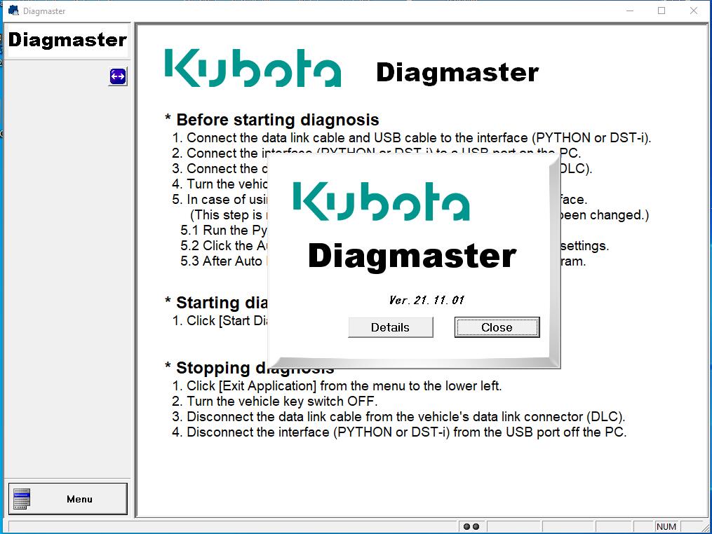 2022 Kubota Takeuchi DiagMaster Level 9 22.08.01 Installation Service ...